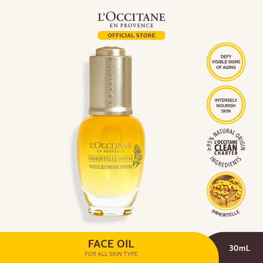 Jual L'Occitane Immortelle Divine Youth Oil 30ml - Face Oil Minyak Wajah Anti Aging Meningkatkan ...