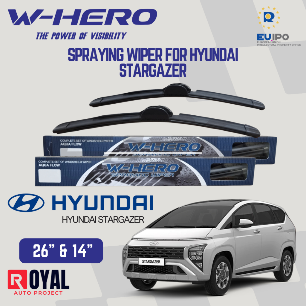 Jual Sepasang Premium Spraying Wiper Mobil Hyundai Stargazer size 26 ...
