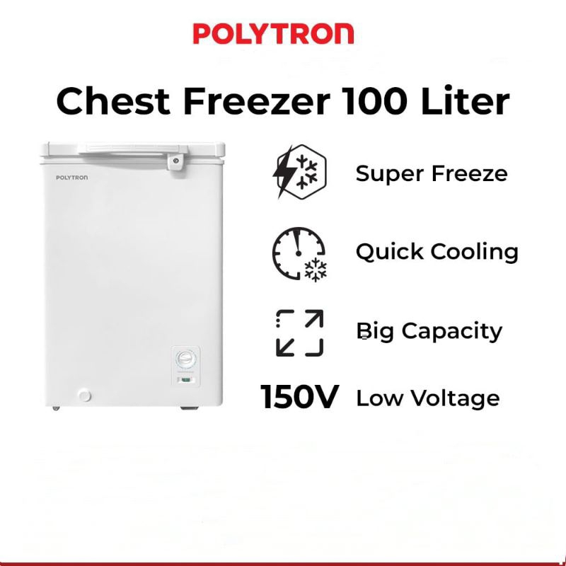 Jual POLYTRON Chest Freezer Box 100 Liter PCF-118 | Shopee Indonesia