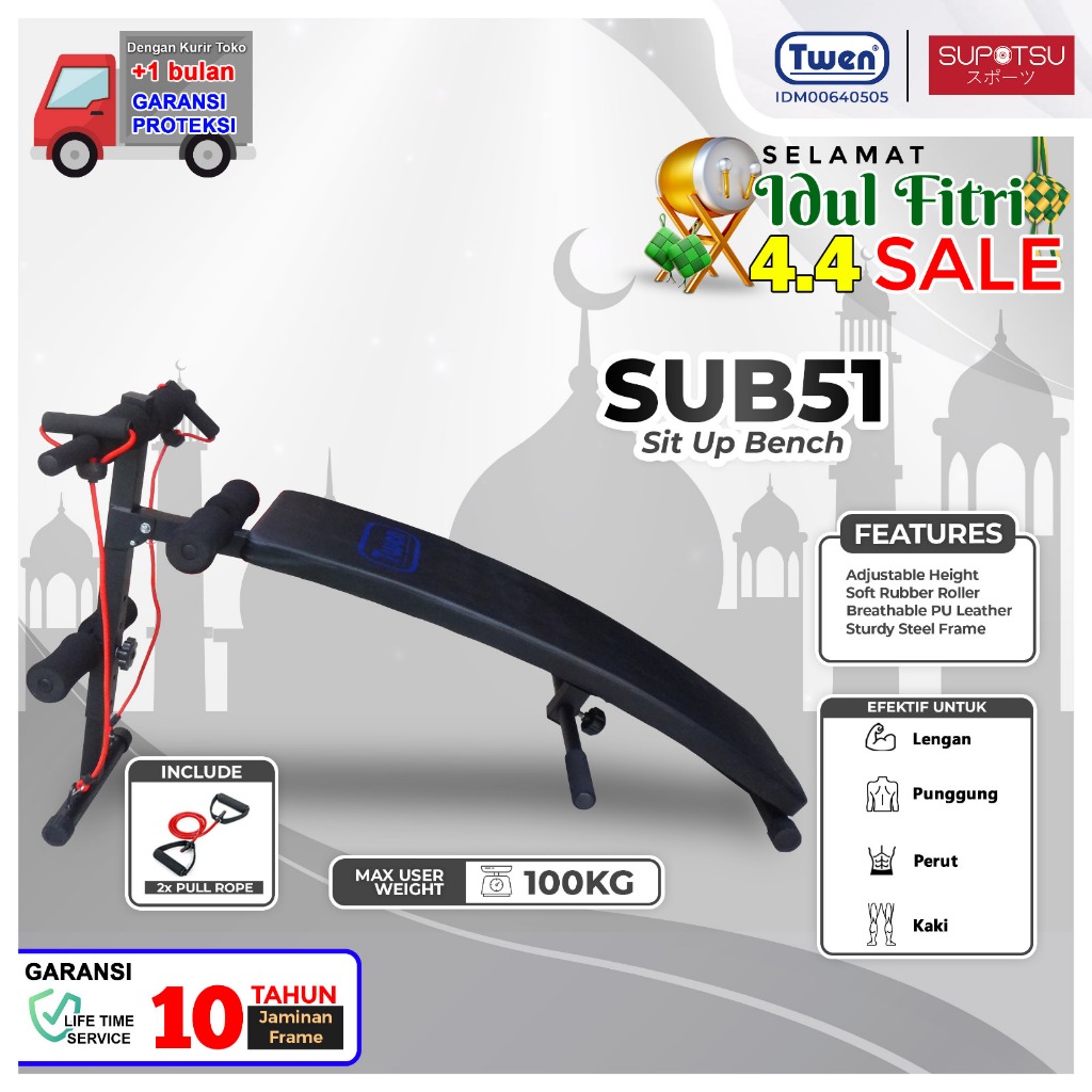 Jual Sit Up Bench TWEN SUB51 Situp Bench | Shopee Indonesia