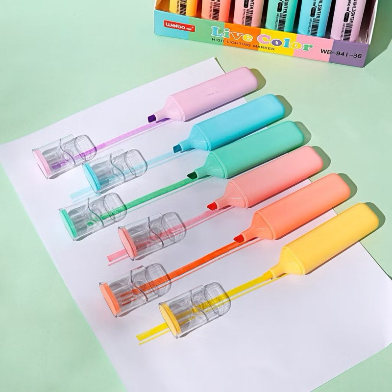 Jual 6pcs Super Jumbo Warna Marker & Highlighter, Alat Tulis untuk ...