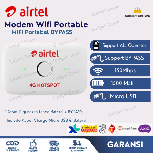 Jual Mifi Modem Wifi 4G LTE Airtel BOLT E5573 Portable Support All Operator | Shopee Indonesia