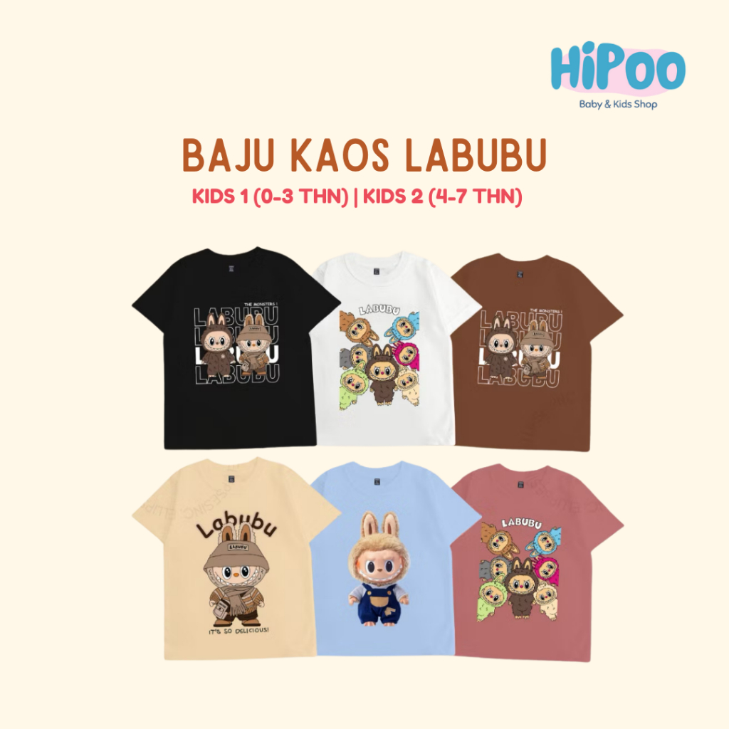 Jual Baju Kaos Anak Laki Laki Perempuan Labubu Monster Collection ...