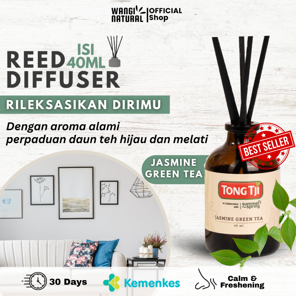 Jual Tong Tjie Jasmine Green Tea - Reed Diffuser Pengharum Pewangi Ruangan Kamar Hotel Spa ...
