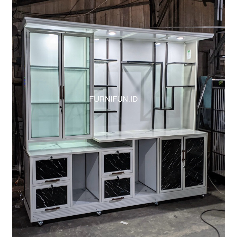Jual Buffet Tv Aluminium / Buffet TV Acp / Buffet Sultan | Shopee Indonesia
