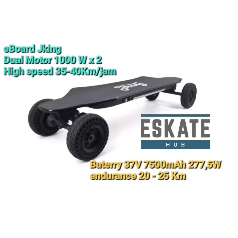 Jual Elektrik Skateboard eBoard Dual Motor 1000watt Speed 35-40km/jam ...