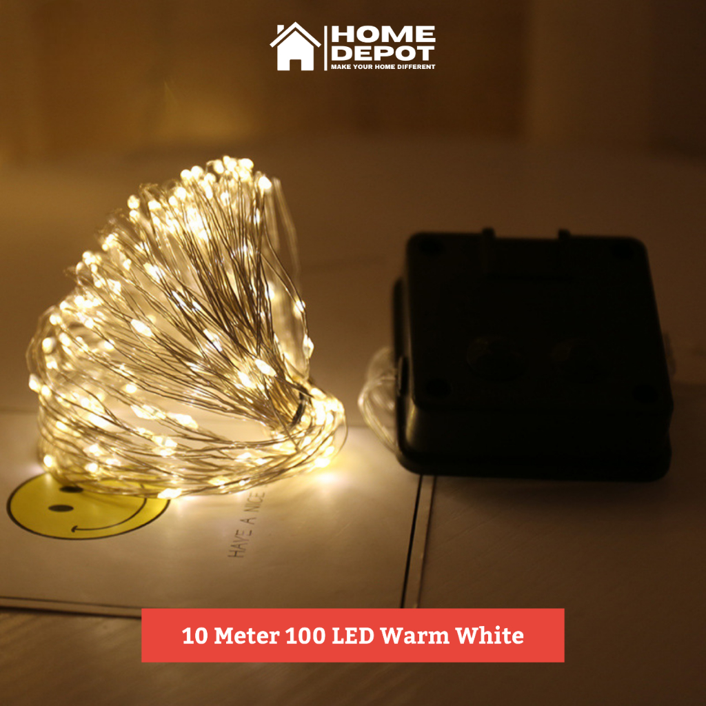 Jual Lampu Natal Outdoor Led 10 Meter Waterproof Solar Panel Warm White ...