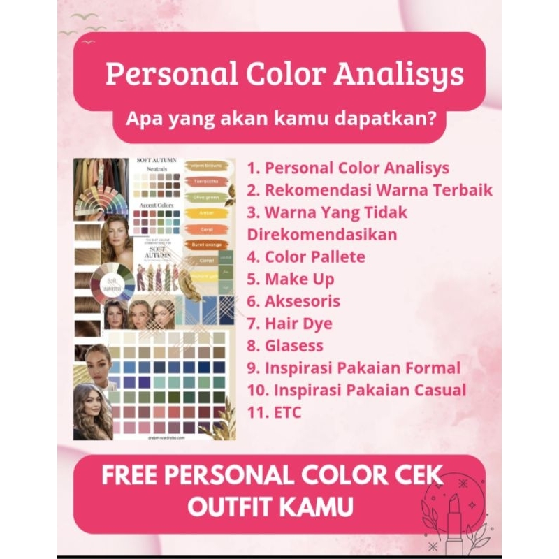 Jual PERSONAL COLOR TEST | PERSONAL COLOR ANALISYS BY PDF | Shopee ...