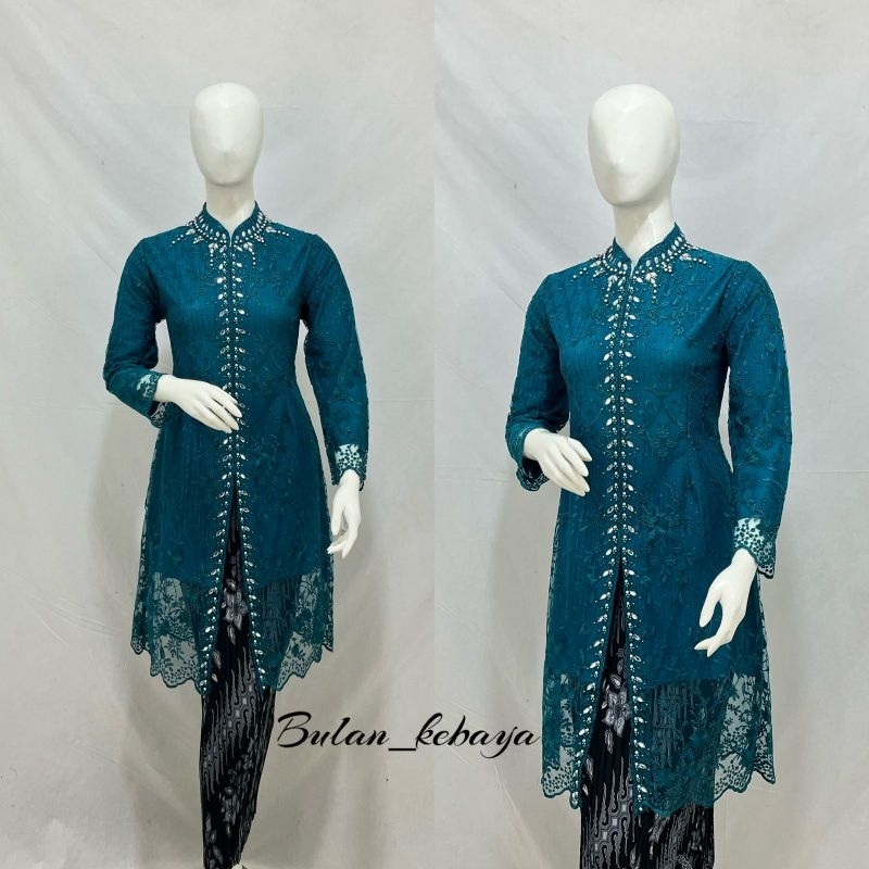 Jual kebaya tunik tille kerah sanghai komninasi payet kebaya terbaru ...