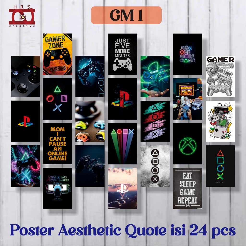 Jual Poster Gamer Ukuran A5 paket Bundle 24 lembar | Shopee Indonesia