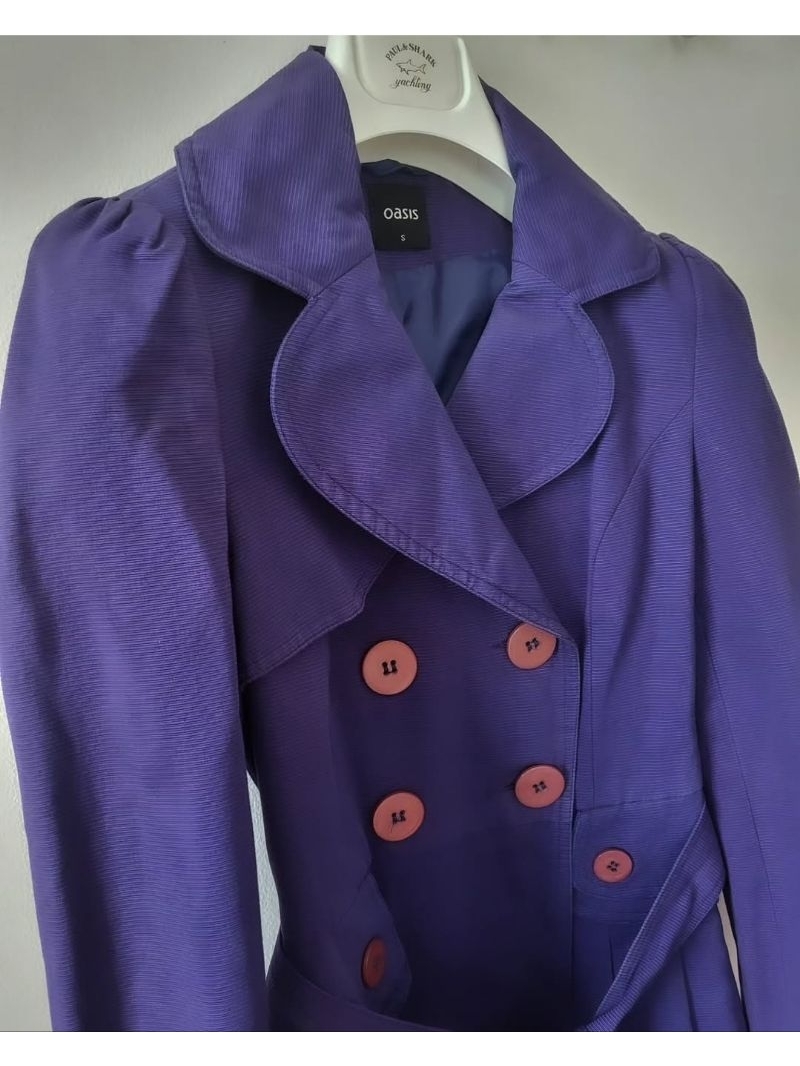Jual oasis trench coat dress jacket biru navy jas zara | Shopee Indonesia