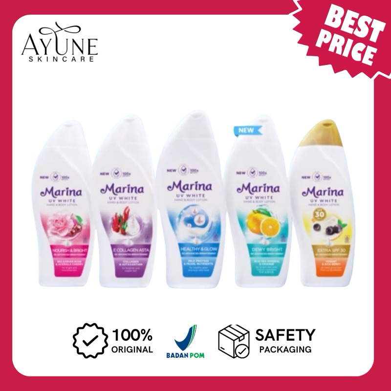 Jual Marina Uv White 185ml All Variant | Bodylotion marina | Healthy ...