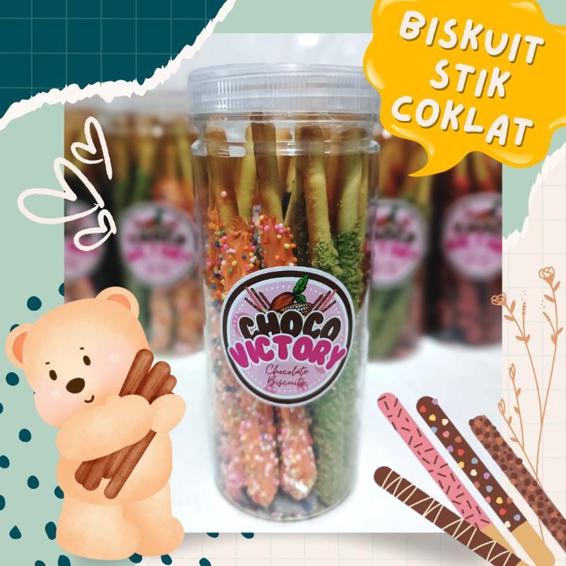Jual Biskuit Stick Coklat (isi 15 pcs) LANGSUNG KIRIM Free Bubble Wrap ...