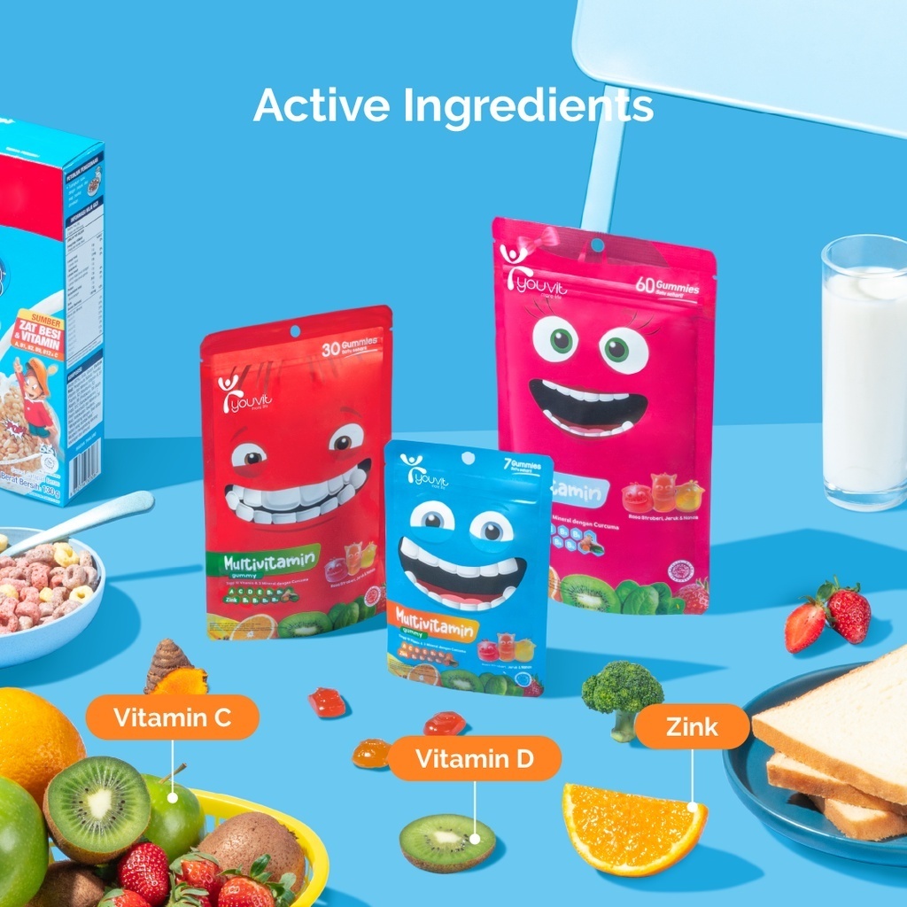 Jual Youvit Multivitamin - Curcuma - Omega3 Kids | Vitamin / Gummy ...
