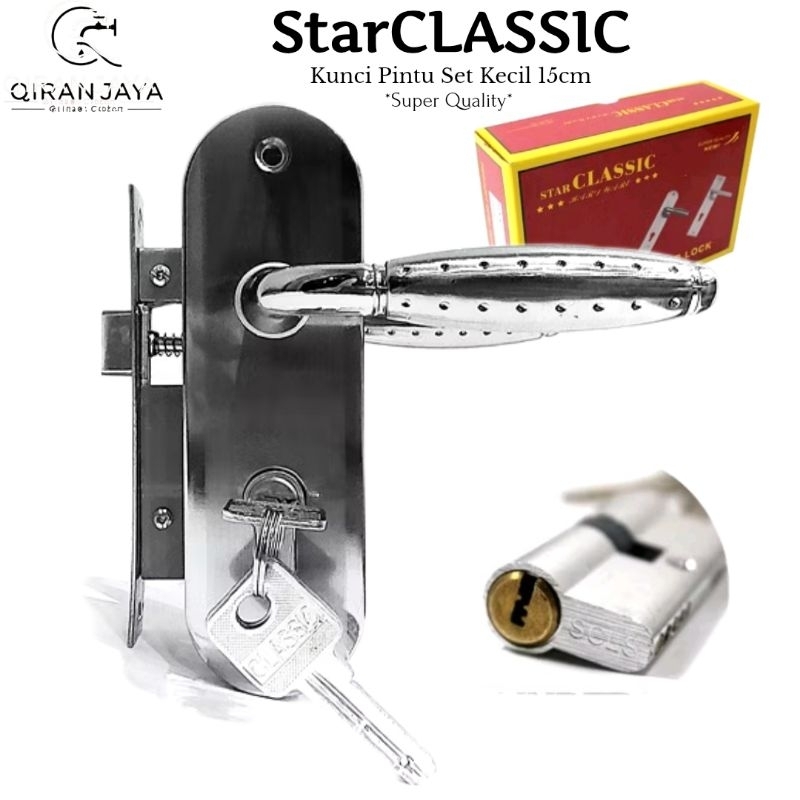 Jual Handle Pintu Gagang Kunci Pintu Kecil Set 15cm / Selot Pintu Kecil ...