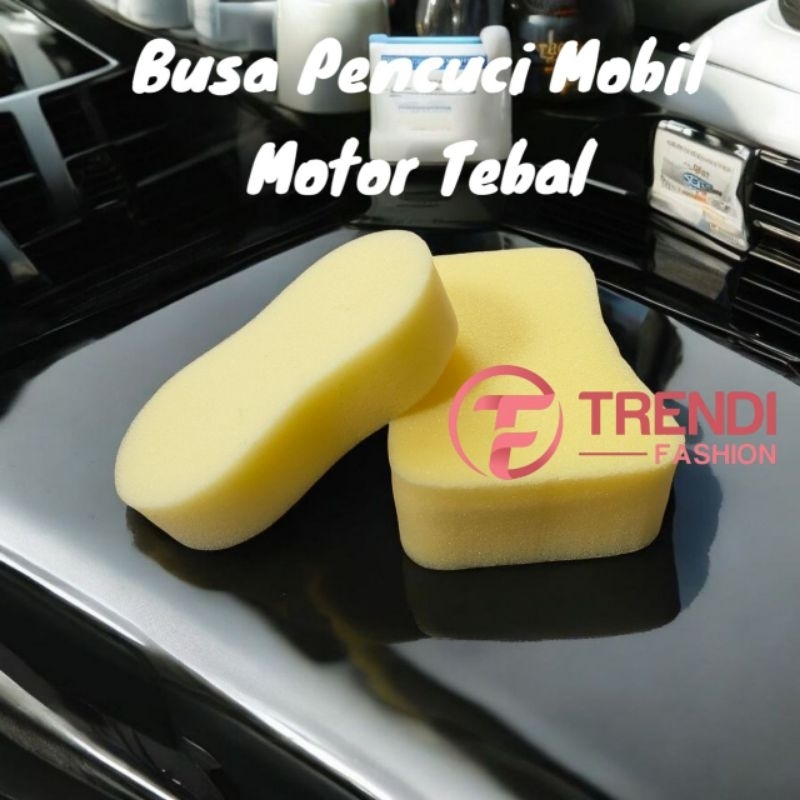 Jual Sponge Busa Cuci Mobil Motor Piring Kuning Foam Wash Tebal Spons ...