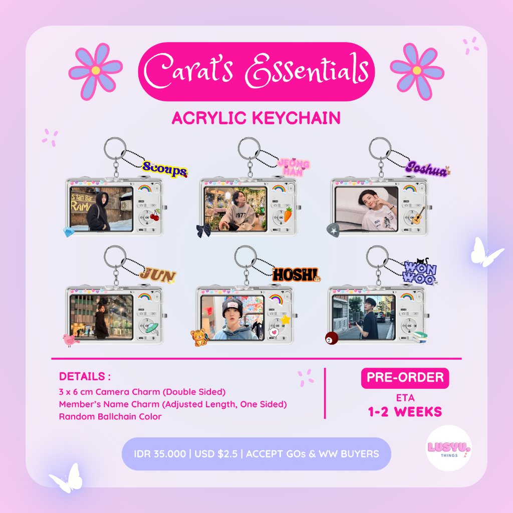 Jual KEYCHAIN SEVENTEEN SNAPSHOOT SVT CAM jun scoups jeonghan joshua ...