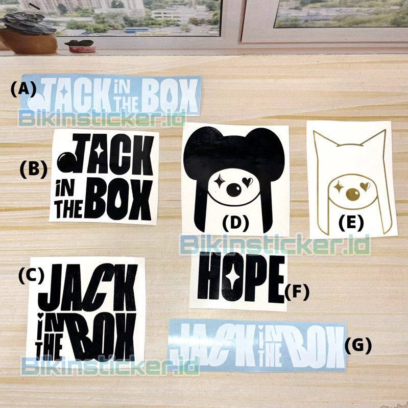 Jual STICKER JACK IN THE BOX - Jhope untuk armybomb/laptop/handphone ...