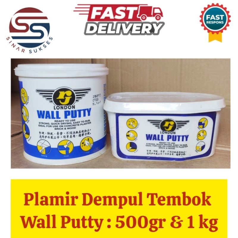 Jual Plamir Dempul Tembok Wall Putty Rj 500 gr & 1kg | Shopee Indonesia