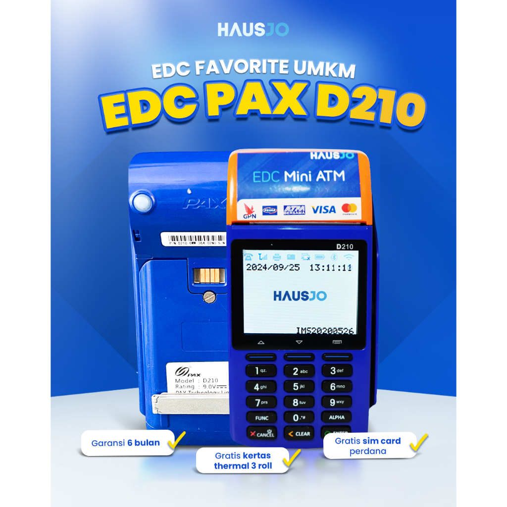 Jual Hausjo PAX D210 Mini - Siap Transaksi Untuk Semua Kartu | Shopee ...
