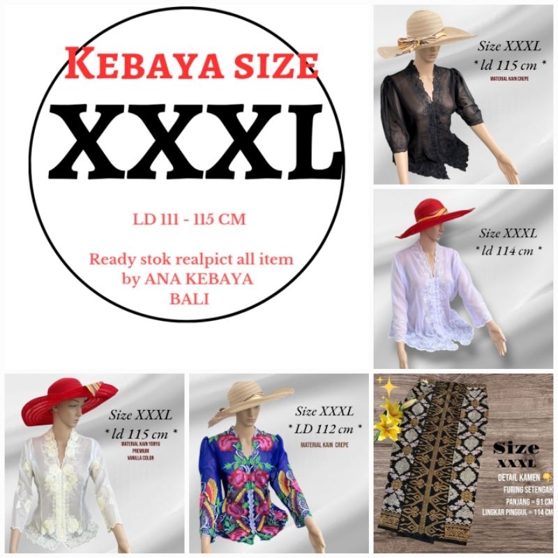 Jual KATALOG KEBAYA JADI SIZE XXXL JUMBO [ LINGKAR DADA 111 CM s/d 115 CM ] #ANAKEBAYA | Shopee ...