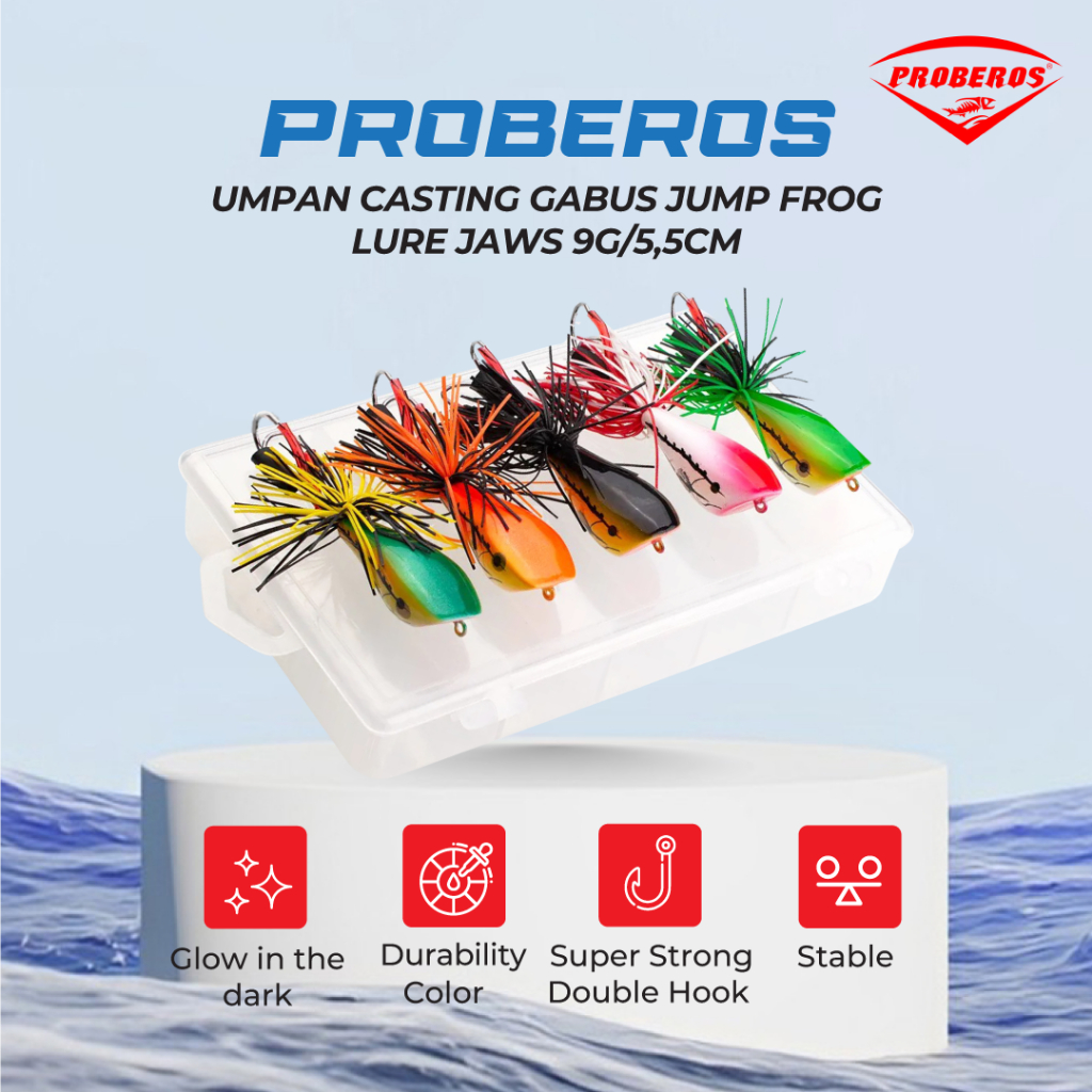 Jual PROBEROS Umpan Casting Gabus Jump Frog Lure Jaws 9g/5,5cm JF225 ...