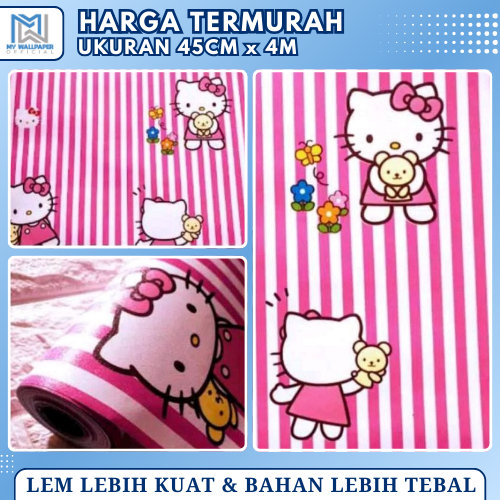 Jual Wallpaper Dinding Stiker Hello Kitty Walpaper Dinding Hello Kitty Wallpaper Dinding Kamar ...