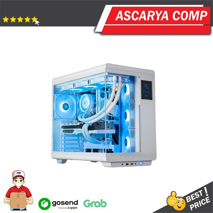 Jual Paradox Gaming Glass White Free 1 Fan ARGB | Casing PC ATX Support ...