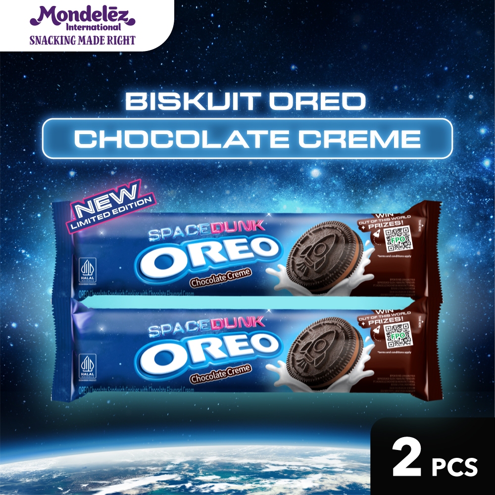 Jual OREO CHOCOLATE CREAM 110.4G x 2 - EDISI SPACE DUNK | Cookies ...