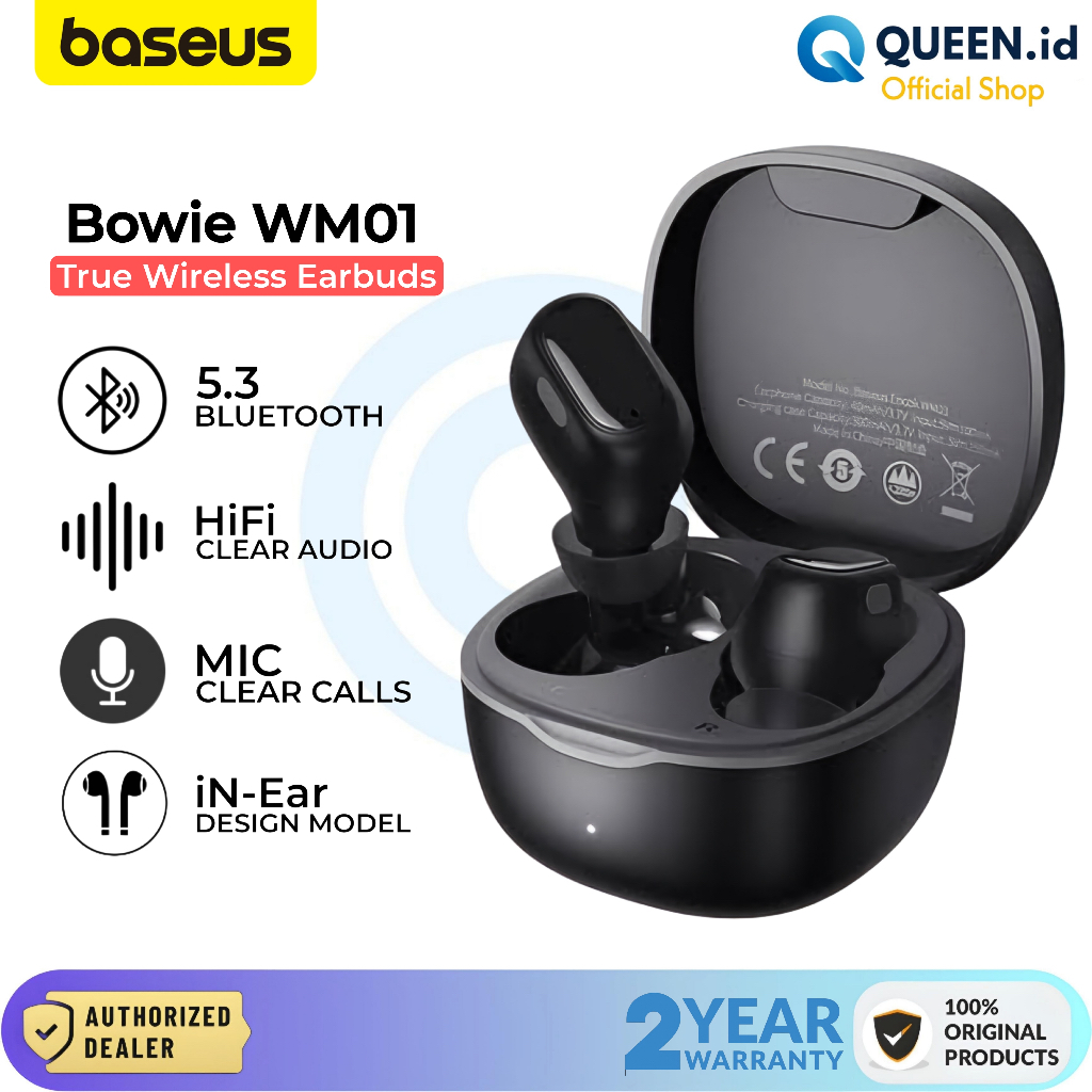 Jual Baseus Bowie WM01 TWS Bluetooth V5.0 Mini In-Ear Earbuds Stereo ...