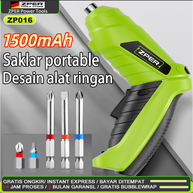 Jual [ 100% ORI ] ZPER Mesin Bor Baterai 4.2V Obeng Listrik Cordless ...