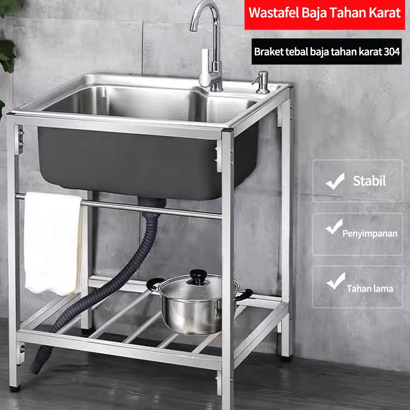 Jual Stainless Steel 7540 meja cuci piring SUS 304 Bak Kitchen sink ...