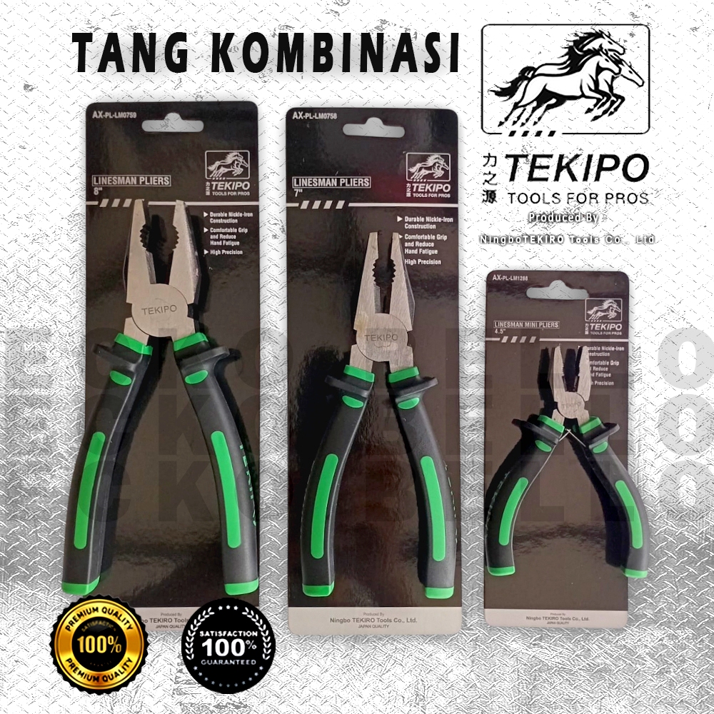 Jual TEKIPO LINESMAN PLIERS / TEKIPO TANG KOMBINASI 4,5/7/8 INCI ...