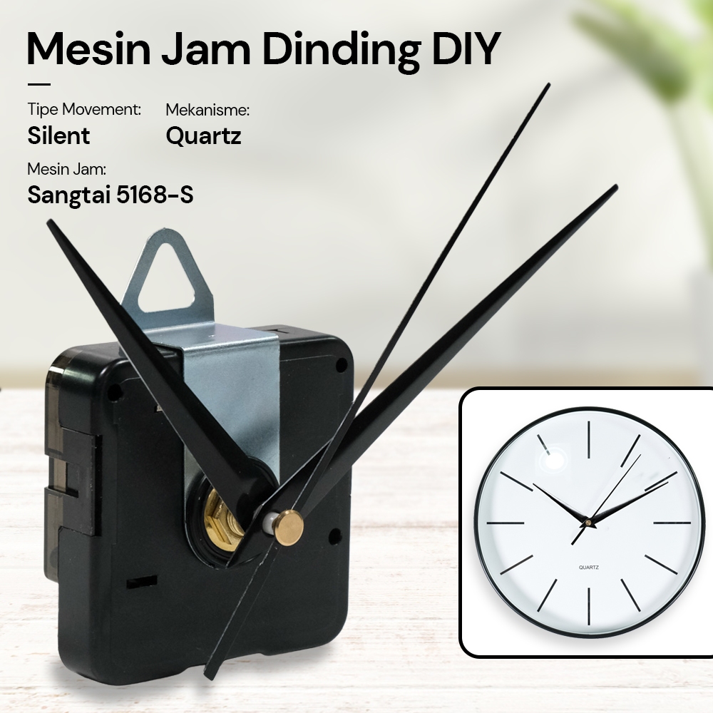 Jual MESIN JAM DINDING / Mesin Jam Dinding Quartz Silent Sweep Movement / Mesin Jam Dinding ...