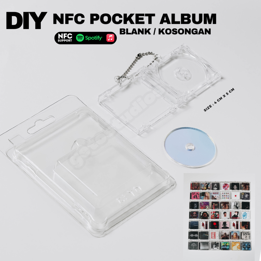 Jual DIY NFC Pocket Album Mini CD Album Keychain Acrylic Open Case ...