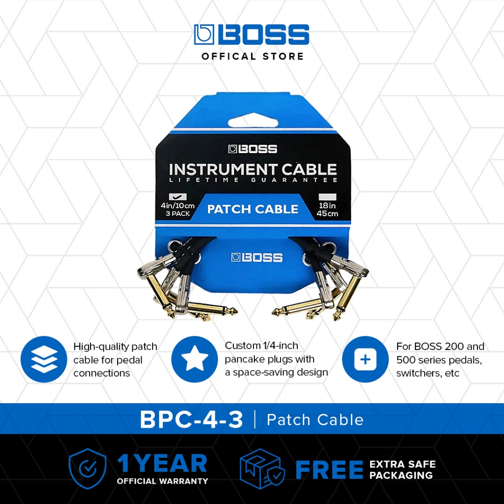 Jual BOSS BPC-4-3 Patch Cable (4inci/10cm) | Shopee Indonesia
