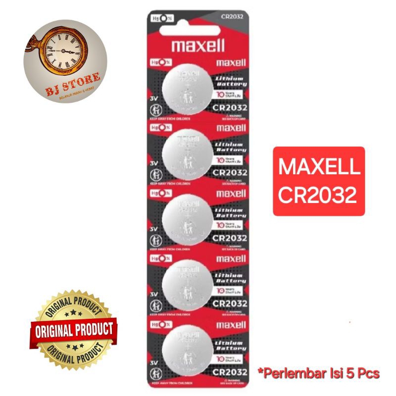Jual Baterai Maxell CR2032 Original Made in Japan - Lithium 3 Volt (Perlembar) | Shopee Indonesia