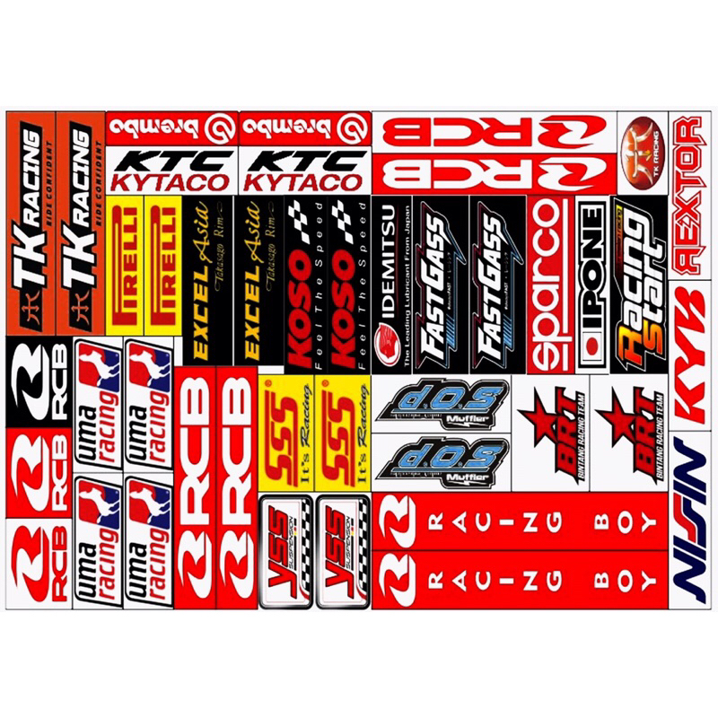 Jual stiker racing pack glossy dan hologram | Shopee Indonesia