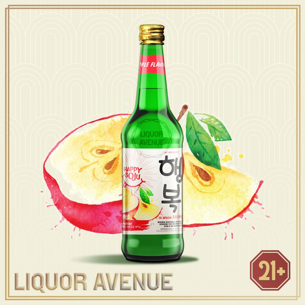 Jual Happy Soju Apple / Apel 360ml | Shopee Indonesia