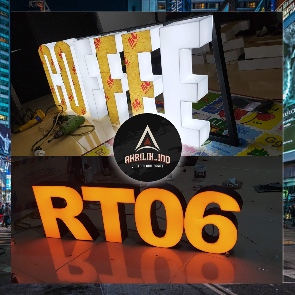 Jual Huruf Timbul Murah, Huruf Timbul Menyala, Tidak Menyala, Huruf ...