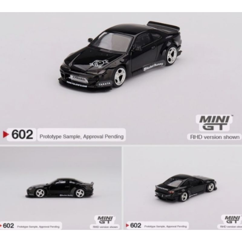 Jual MINI GT 602 MIJO NISSAN SILVIA S15 ROCKET BUNNY BLACK (MGT00602) | Shopee Indonesia