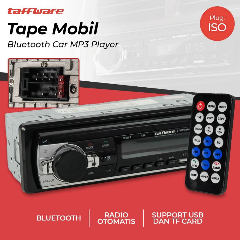 Jual Tape Mobil Audio MP3 Player Bluetooth Radio FM Remote JSD530 - 100 ...