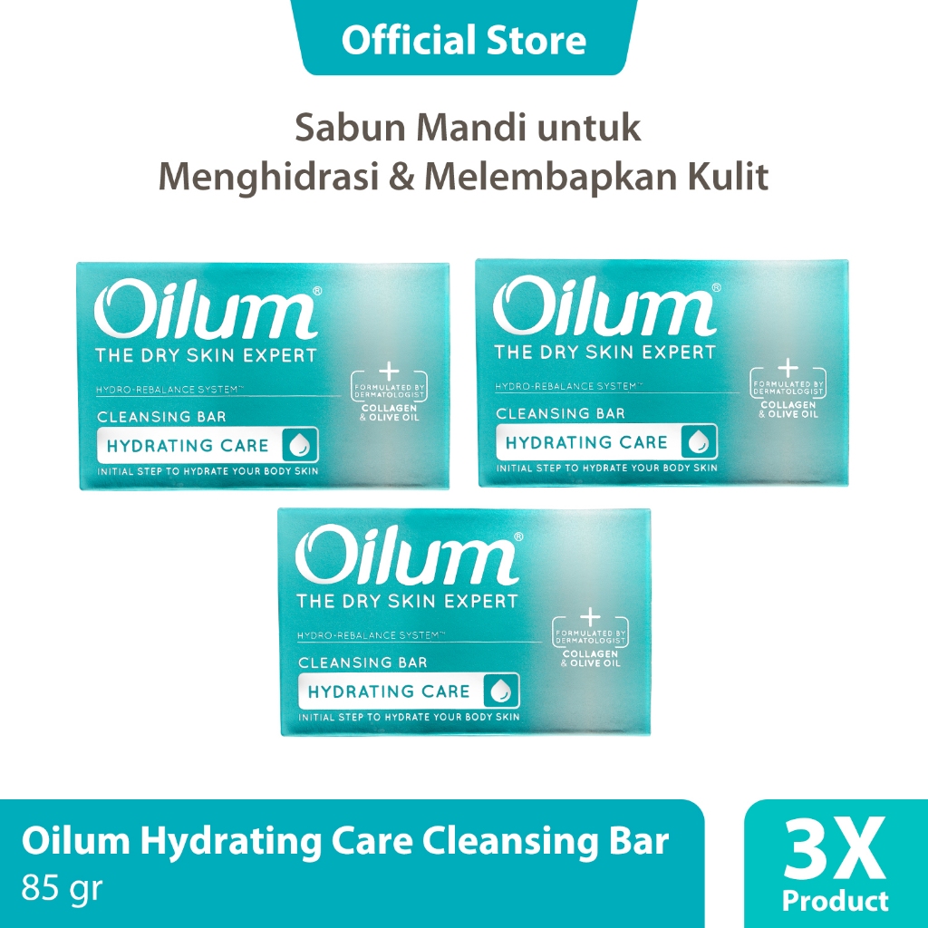 Jual Beli 2 Gratis 1 Oilum Hydrating Bar 85gr Sabun Mandi untuk Kulit ...