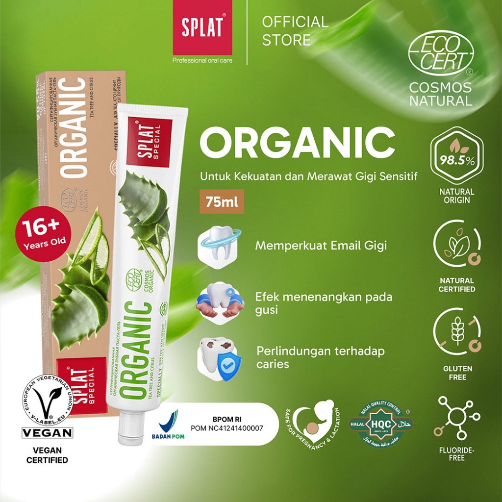 Jual SPLAT Special Series Organic 75ml Toothpaste - Pasta Gigi Bahan ...
