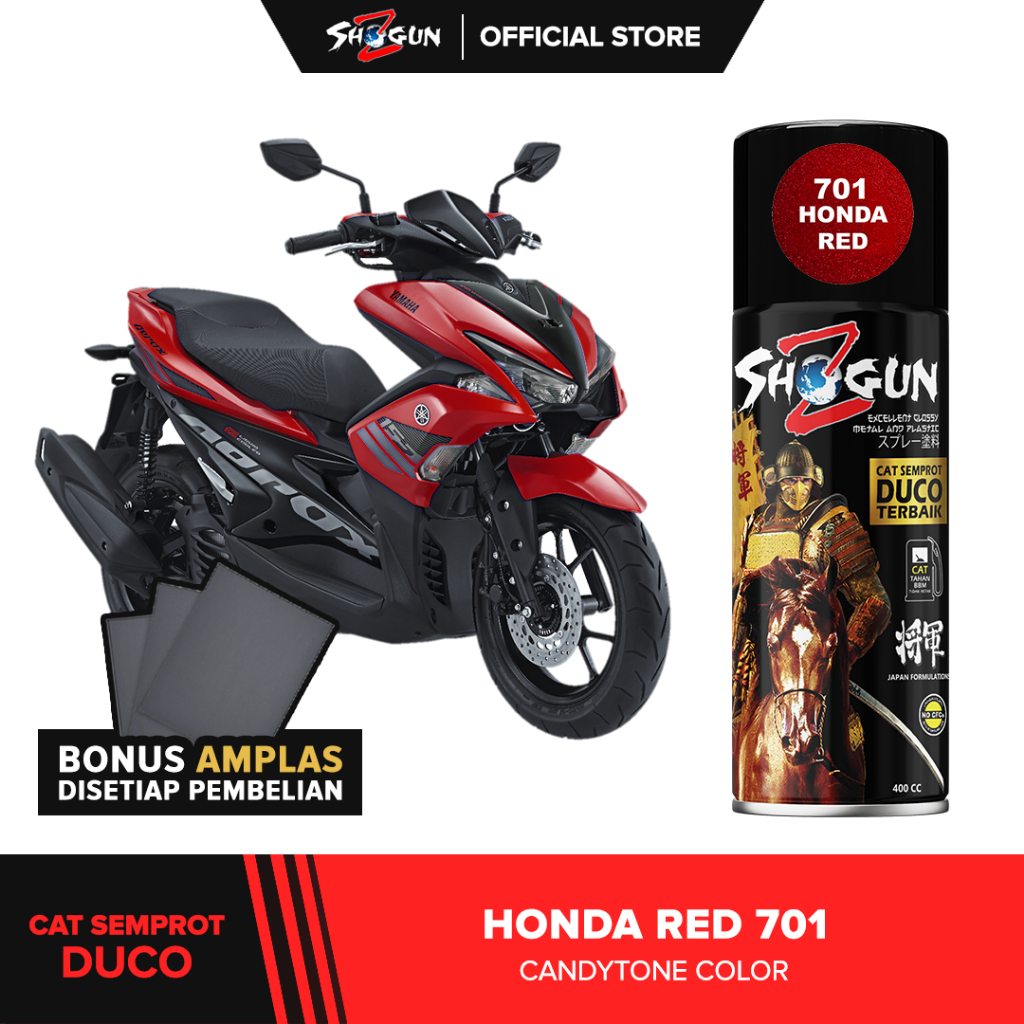 Jual Cat Motor Merah Candy Honda CAT PILOX Shogun Z Honda Red 701 - Cat ...