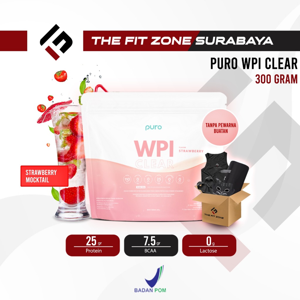 Jual PURO WPI Clear 300 Gram (WPI Upgrade) Supplemen Susu Whey Protein ...