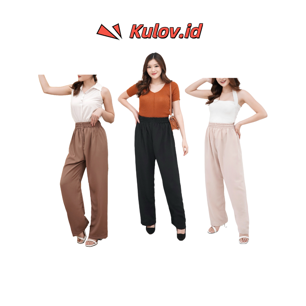 Jual [KULOV] Towolly -WC-Celana Murah Berkualitas Kulot Knit Premium/Highwaist Cullote Pants ...