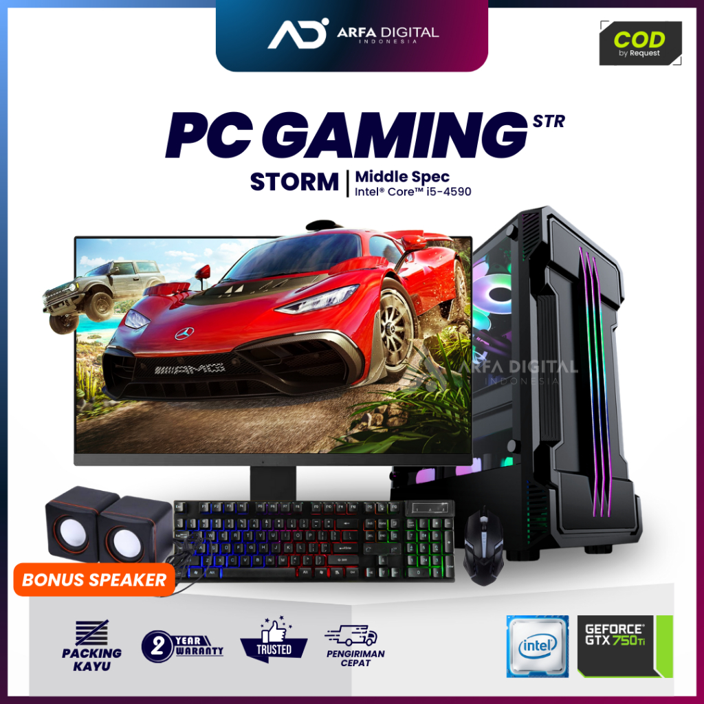 Jual PC Gaming Full Set Core i5 4590 RAM 16GB SSD 128GB NVME VGA 4GB ...