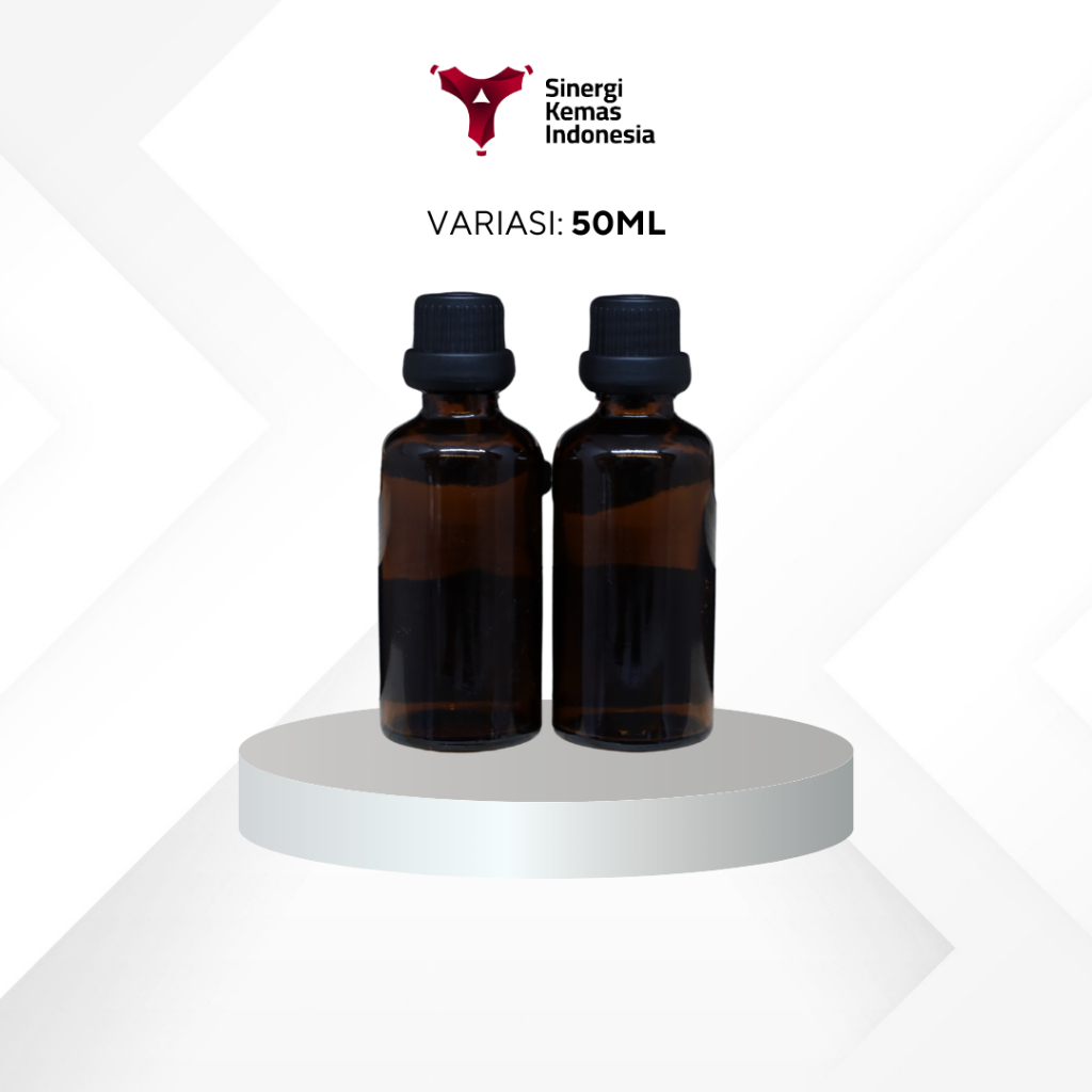 Jual Botol Kaca Amber Essential Oil Dropper Sealed 50 ml | Shopee Indonesia