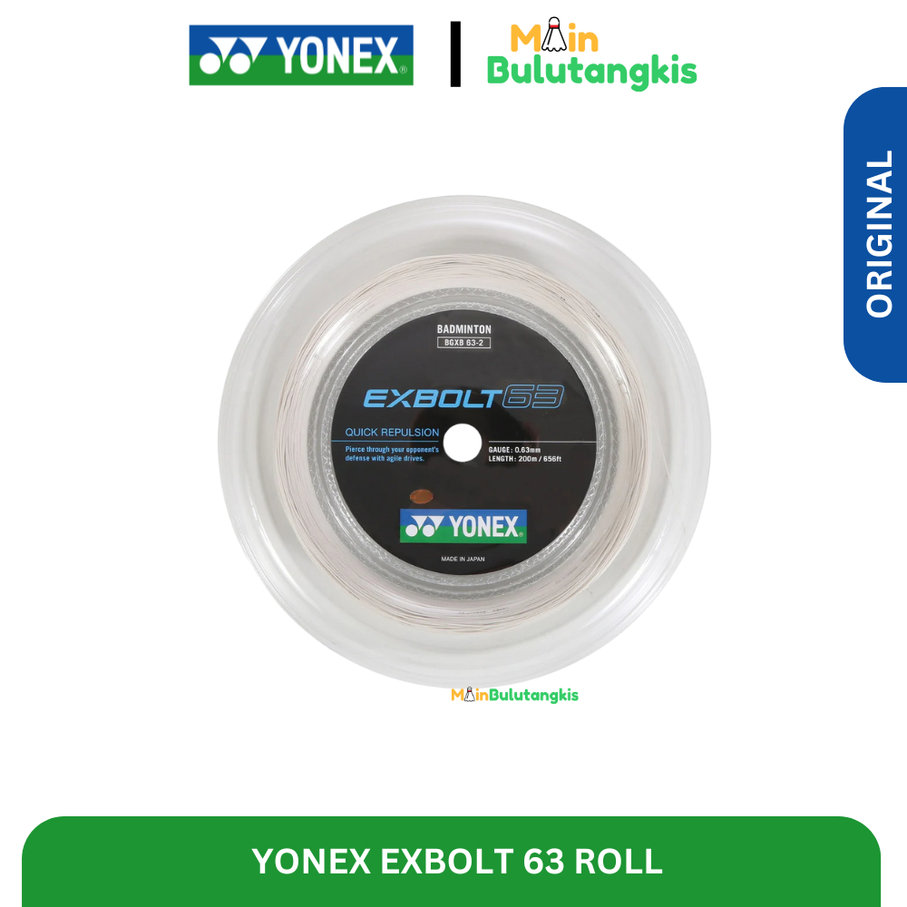 Jual Senar Raket Badminton Yonex Exbolt 63 Roll Original | Shopee Indonesia